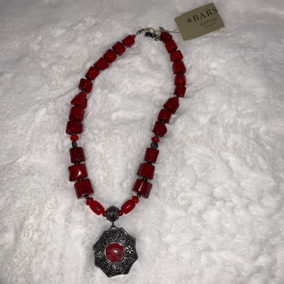 Studio Barse | Jewelry | Barse Red Stone Necklace Nwt | Poshmark